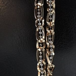 Tahari | Jewelry | Tahari Long Intertwined Chain Silver Gold Tassel ...